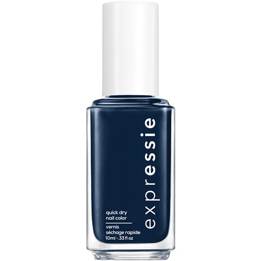 feel the hype - a strong navy blue vegan quick dry nail polish with ...