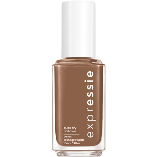 mid-day mocha - soft brown quick dry nail polish - essie