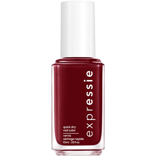 not so low-key - burgundy quick dry nail polish - essie