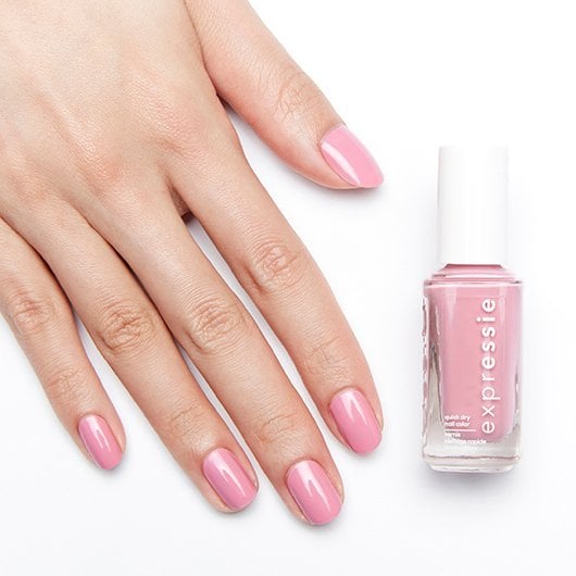 in the time zone - pastel pink quick dry nail polish - essie