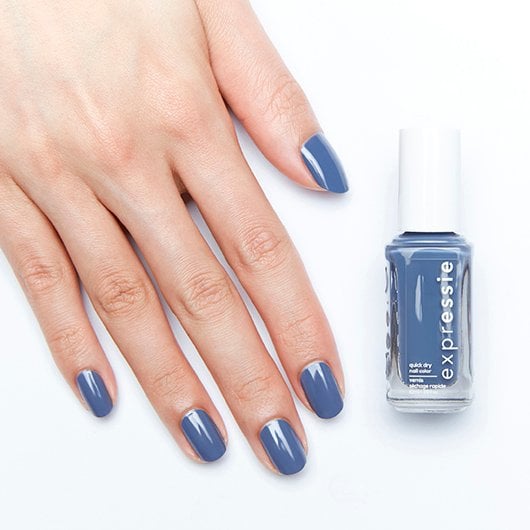 lose the snooze - iris blue quick dry nail polish - essie