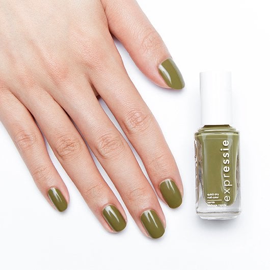 precious cargo-go! - dusty olive green nail polish - essie