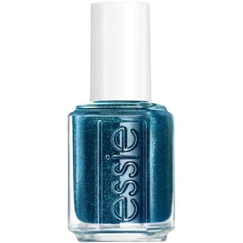 never too bold: teal & silver metallic nail | essie