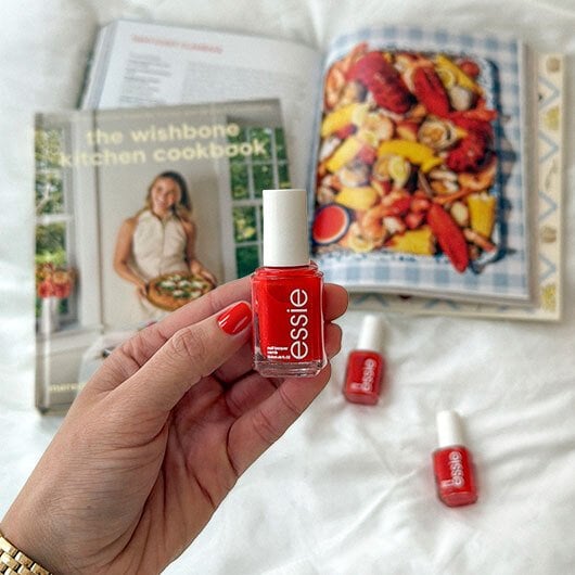 clambake - creamy red-orange nail polish, nail color & lacquer - essie