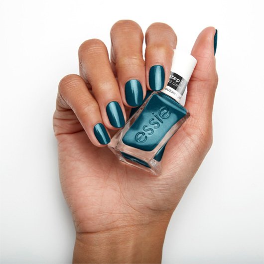 Jewels And Jacquard Only - Teal Gel Couture Nail Polish - Essie